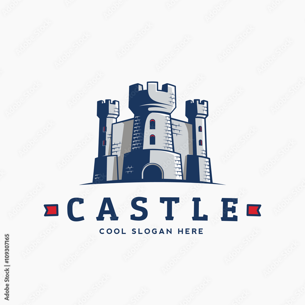 Vecteur Stock Abstract Vector Castle Label, Sign or Logo Template ...
