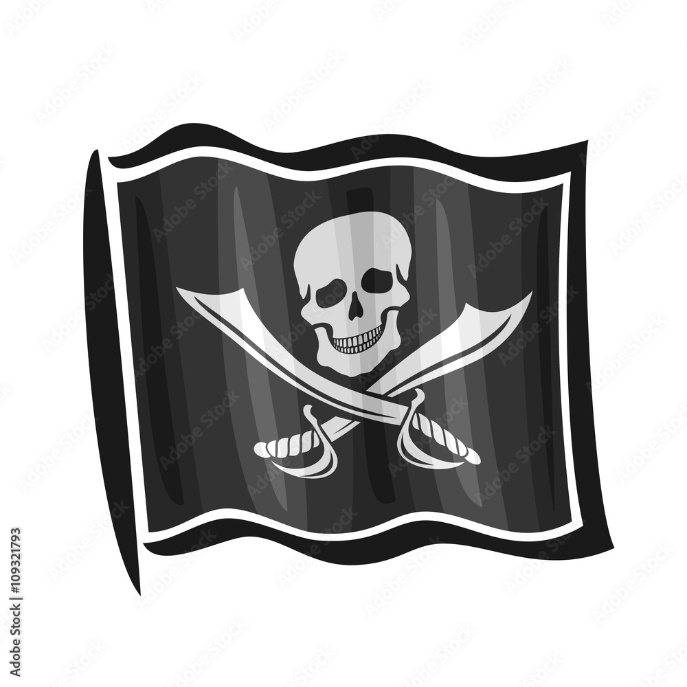 Pirate Clipart Pirate Flag Blowing