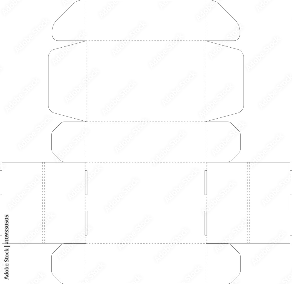 cardboard box vector template Stock Vector | Adobe Stock