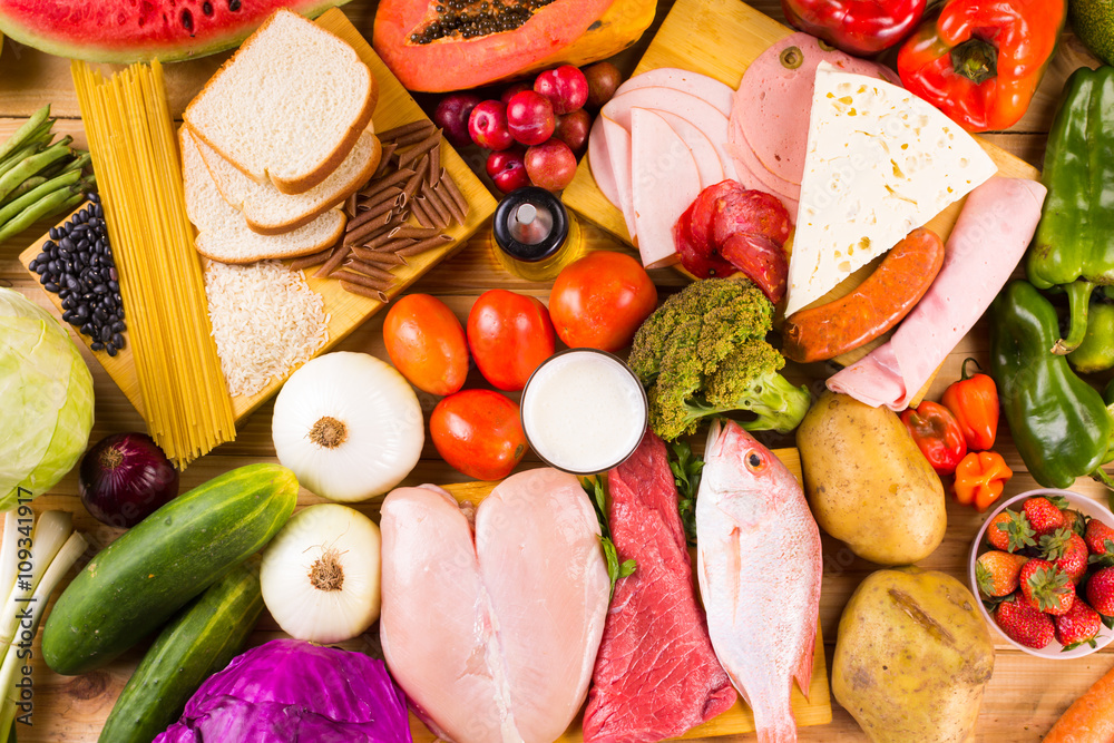 Different types of foods Stock Photo | Adobe Stock