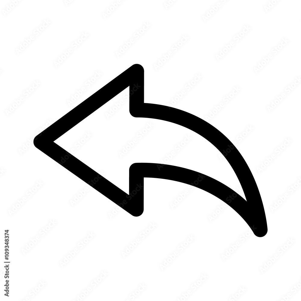 Reply message or reply chat line art icon for apps and websites Stock ...