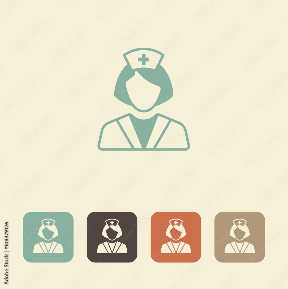 Medical professional. Nurse vector icon Stock Vector | Adobe Stock