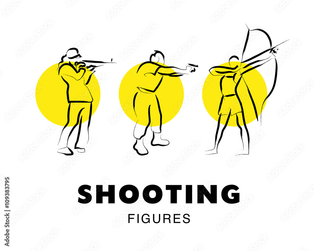 Hand drawn vector simple flat sportsman athlete sketch isolated on ...