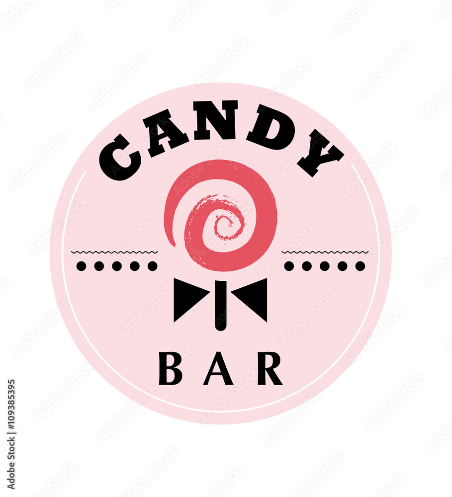 Vector flat simple candy bar logo isolated. Stock Vector | Adobe Stock