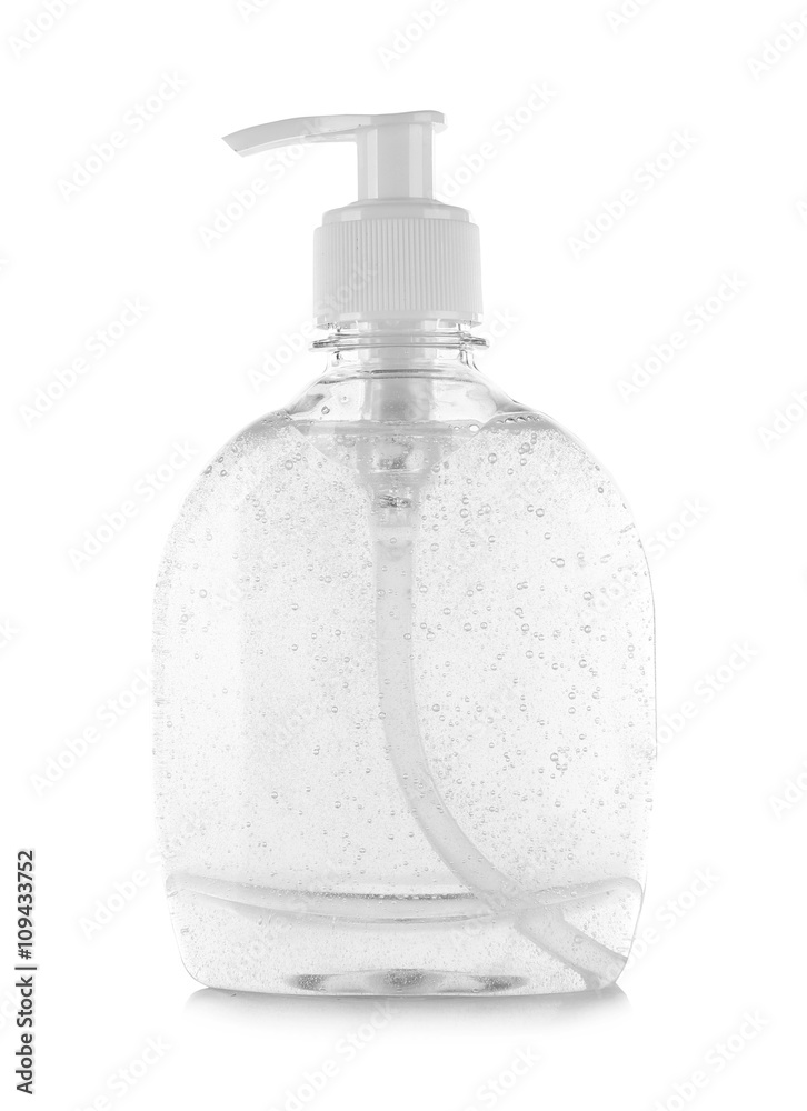 Liquid soap is isolated on white background Stock Photo | Adobe Stock