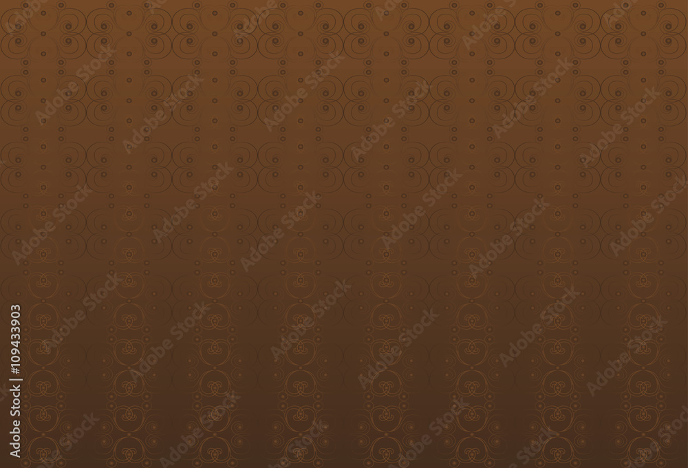 Brown classic background with swirls. Vector. Stock Vector | Adobe Stock
