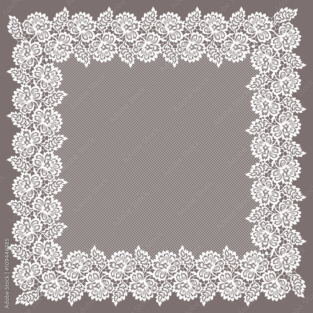 Square Lace Frame Stock Vector | Adobe Stock
