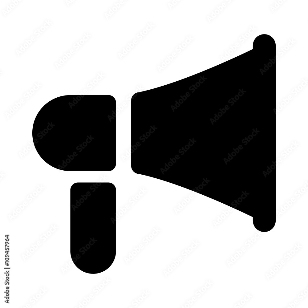 Loudspeaker flat icon for apps and websites Stock Vector | Adobe Stock