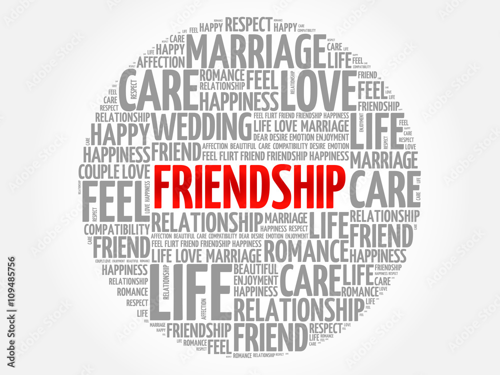 Friendship circle word cloud collage concept Stock Vector | Adobe Stock