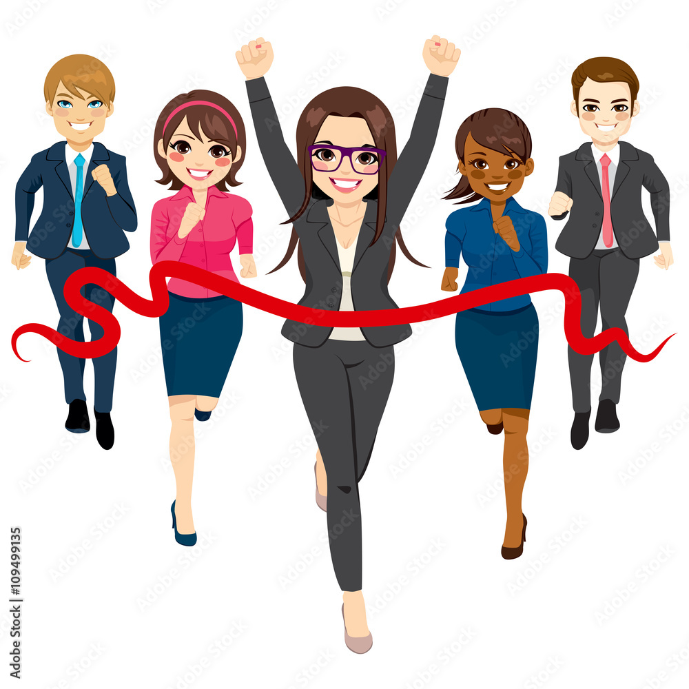 Running Race Winner Clipart