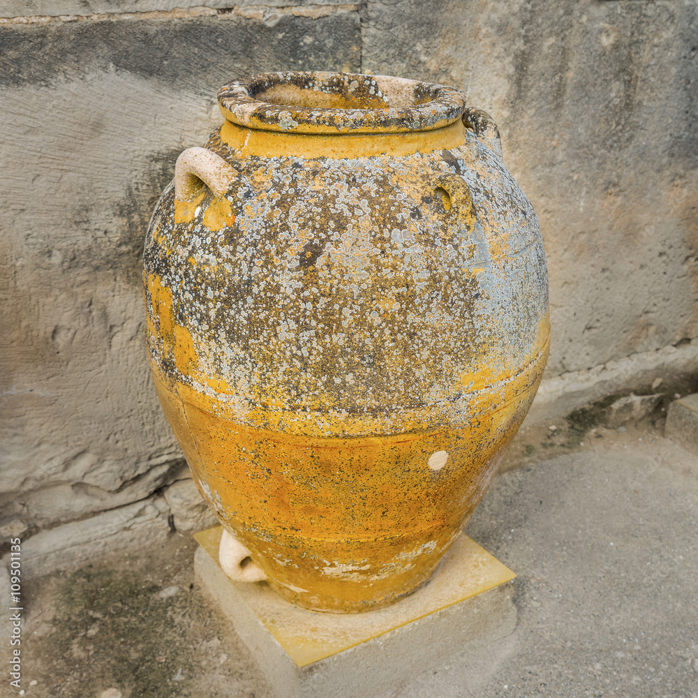 The huge Minoan Cretan pot, or pithoi, in to the storages of the ...