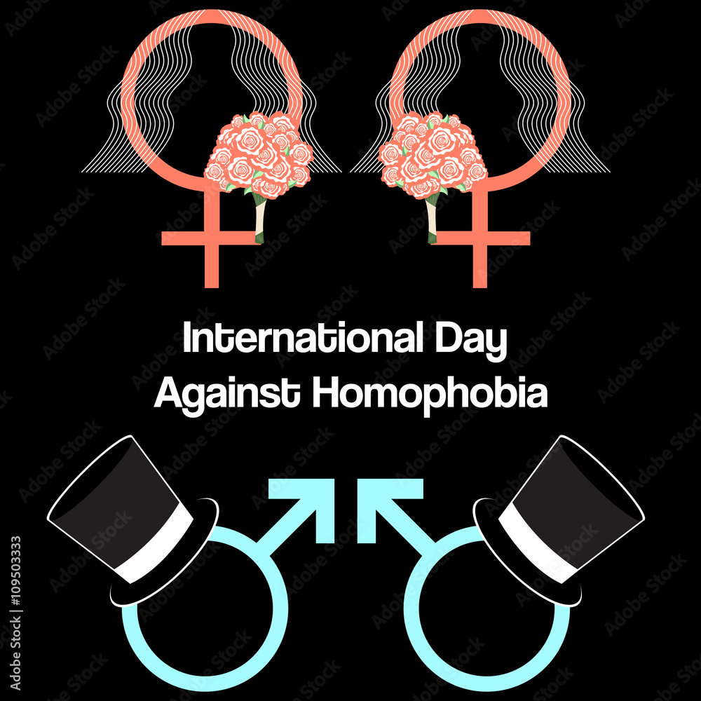 Minimal vector concept for international day against homophobia with ...