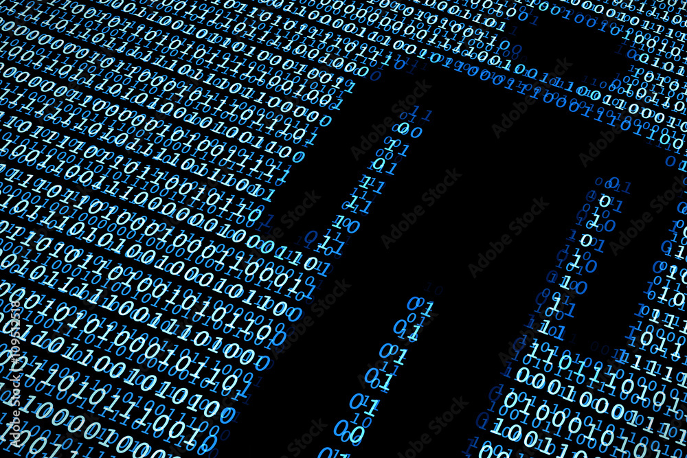 Digital identity / People icon shape in digital background Stock ...