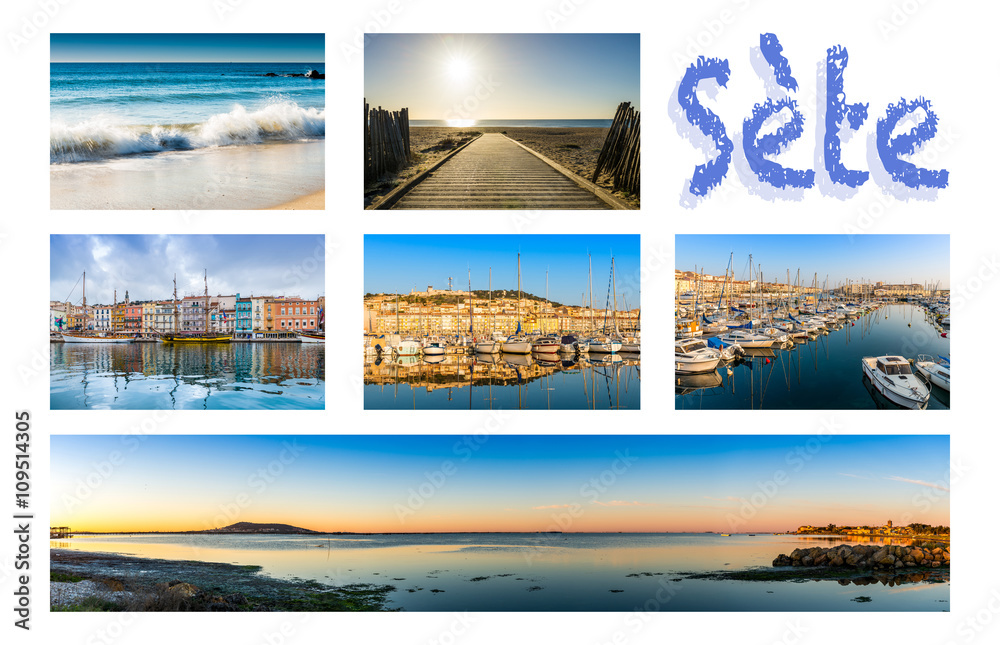 Carte postale de Sète en Languedoc, France Photos | Adobe Stock