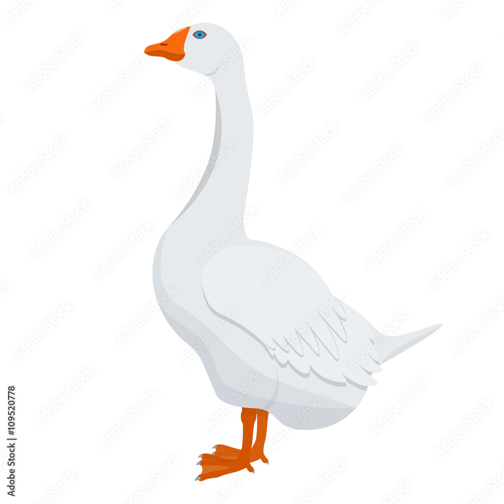 Goose vector illustration isolated on a white background Stock Vector ...