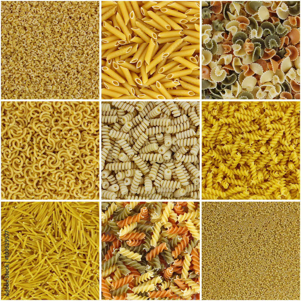 Mosaic of pasta foto de Stock | Adobe Stock