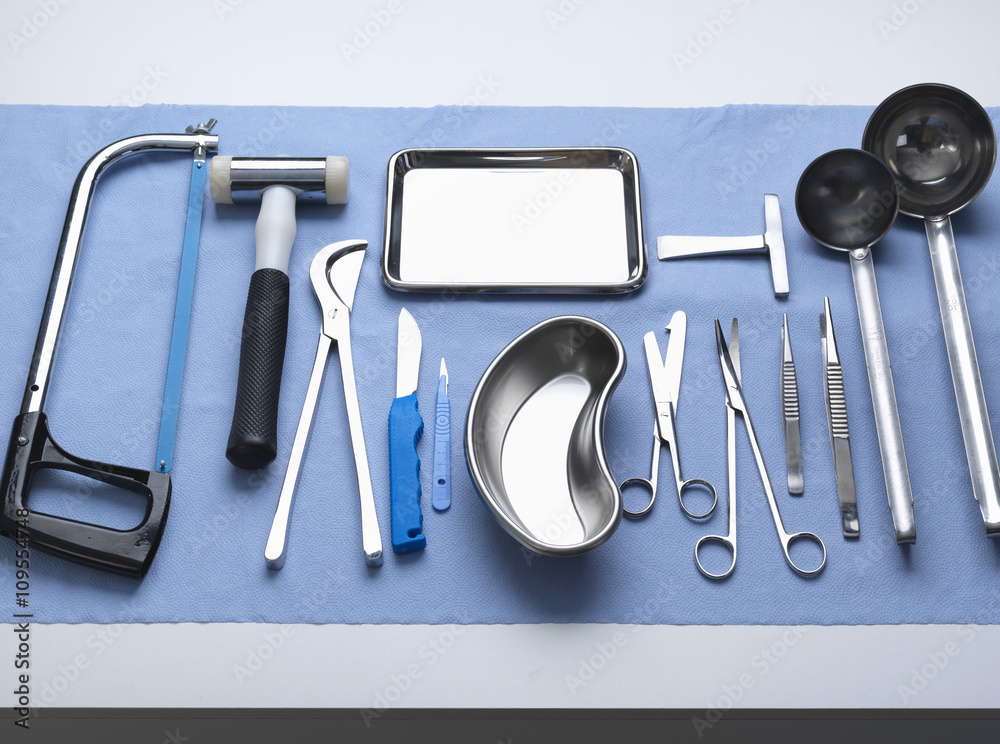 Pathology equipment ready for a autopsy in a laboratory Stock Photo ...