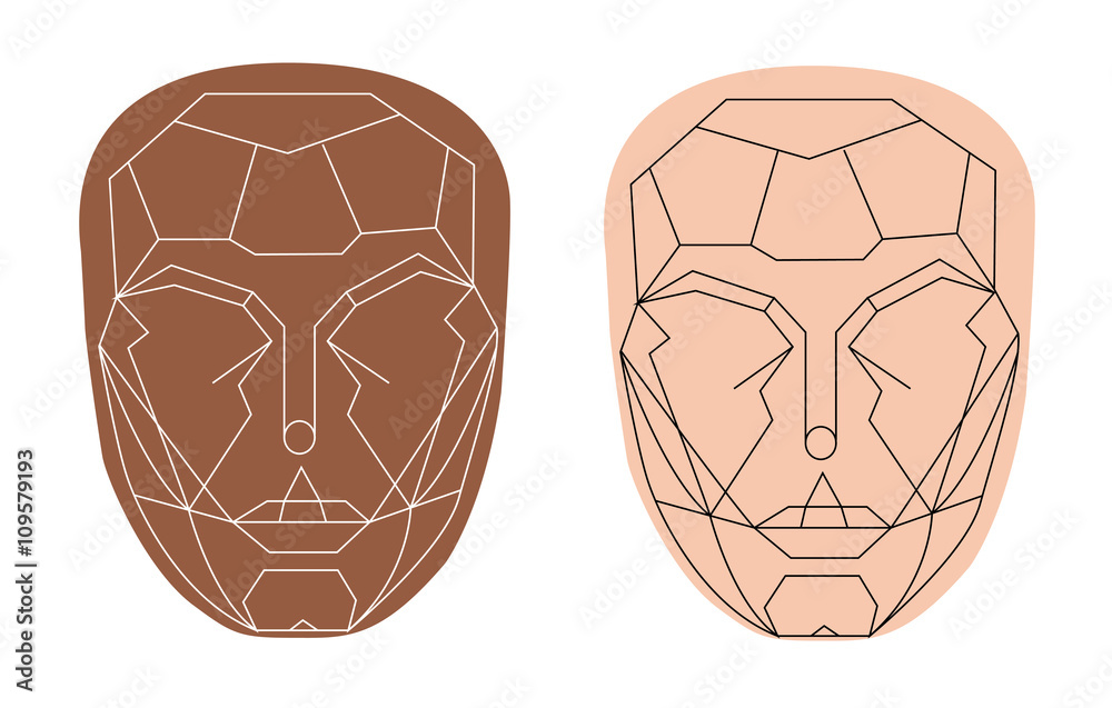 beautiful face shape , perfect face Stock Vector | Adobe Stock