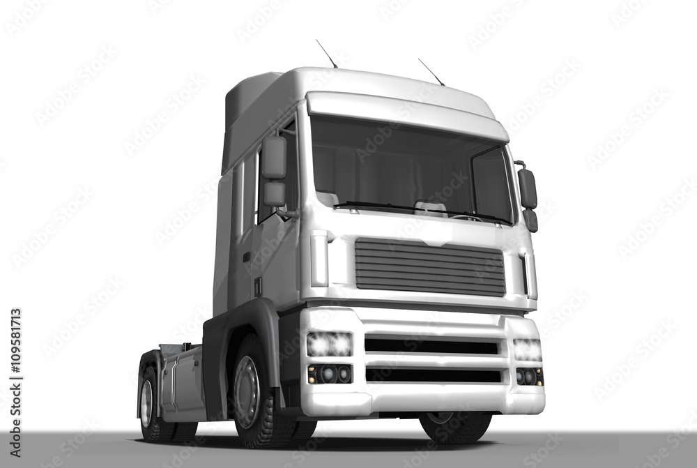 Truck, LKW, Zugmaschine, freigestellt Stock-Illustration | Adobe Stock