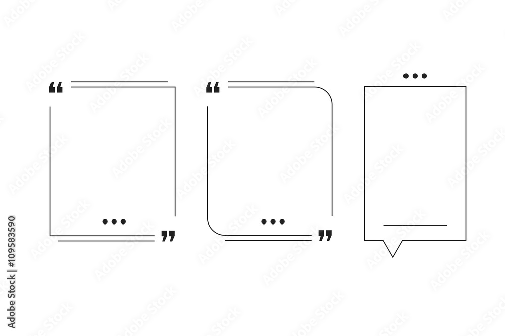 Motivation quote box template with editable outline stroke. Quote ...