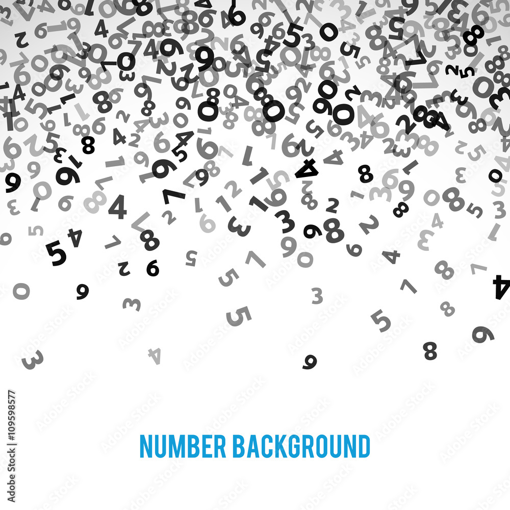 Abstract math number background. Vector illustration Stock Vector ...