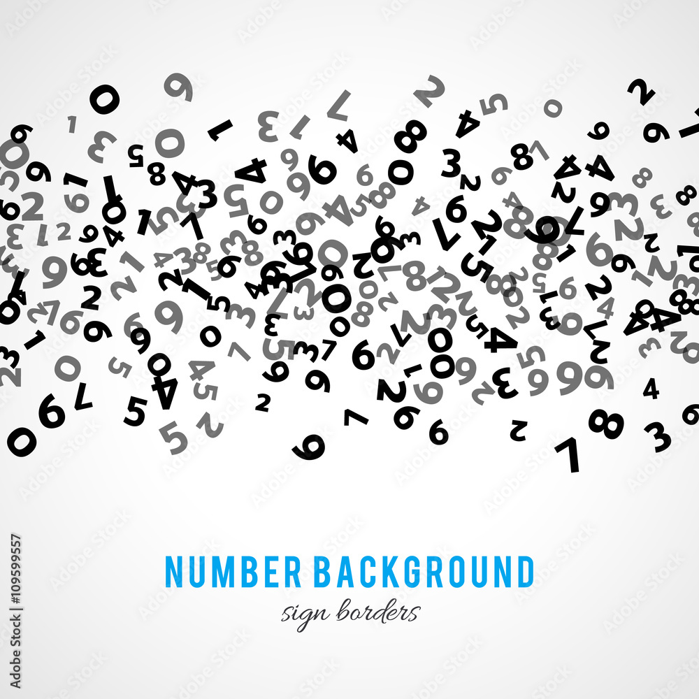 Abstract math number background. Vector illustration Stock Vector ...