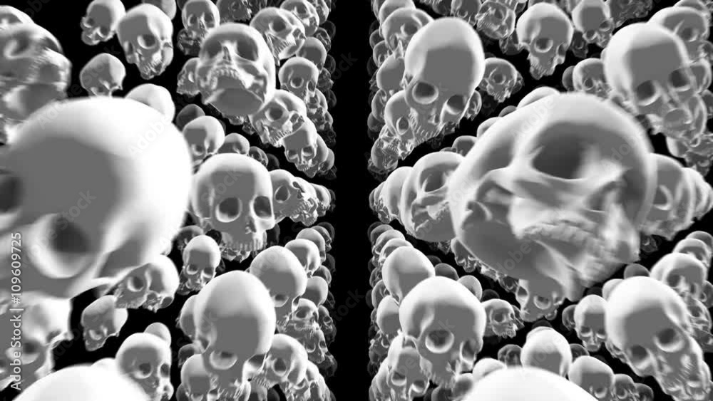Seamless animation of skulls. Render of a skull 3D model by Momentum ...