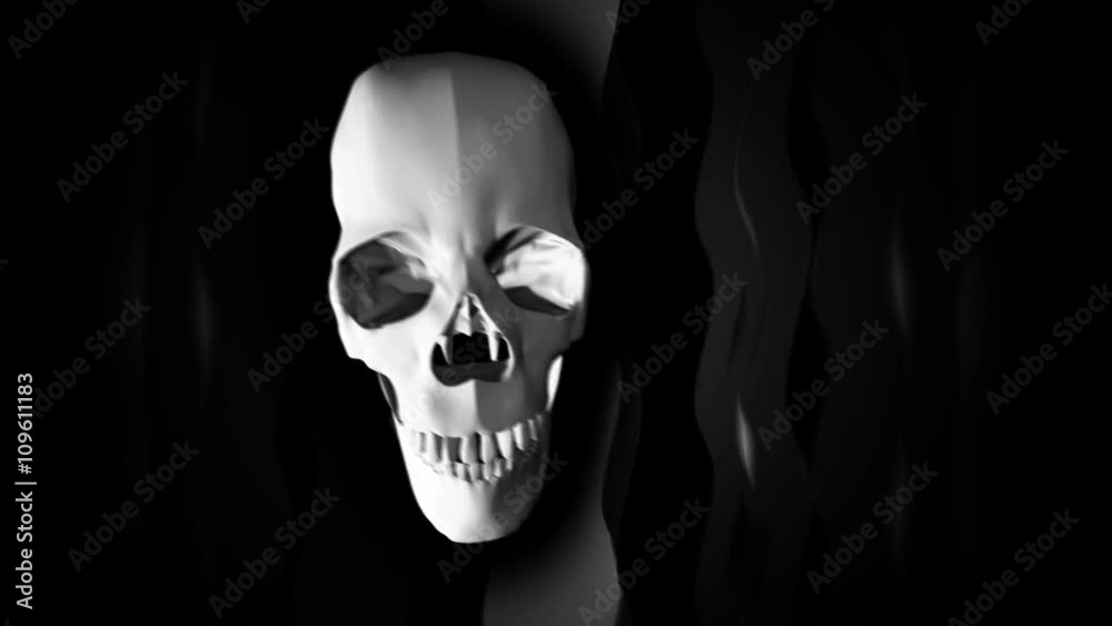 Seamless animation of skulls. Render of a skull 3D model by Momentum ...