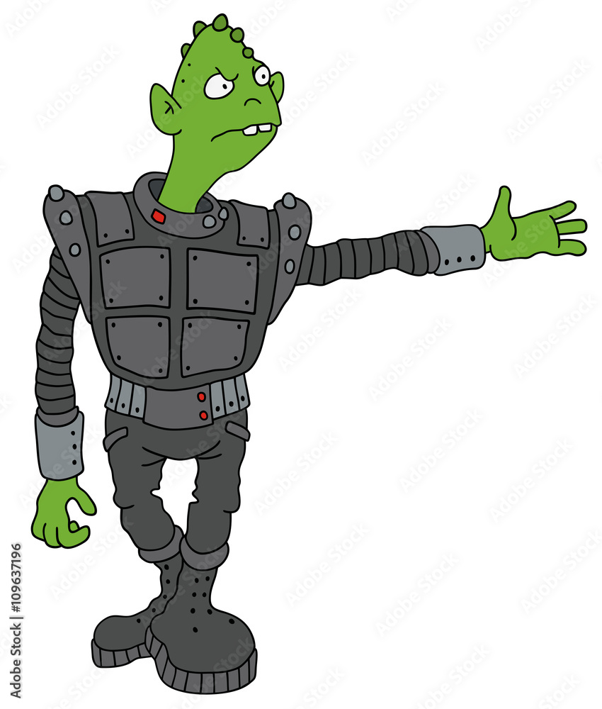 Funny alien / Hand drawing, vector illustration Stock Vector | Adobe Stock