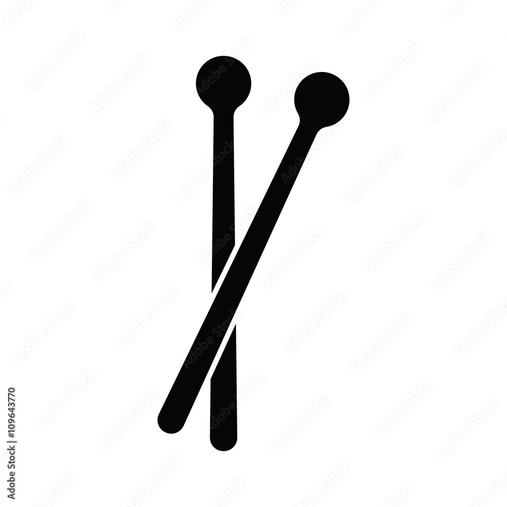 Drumsticks Silhouette