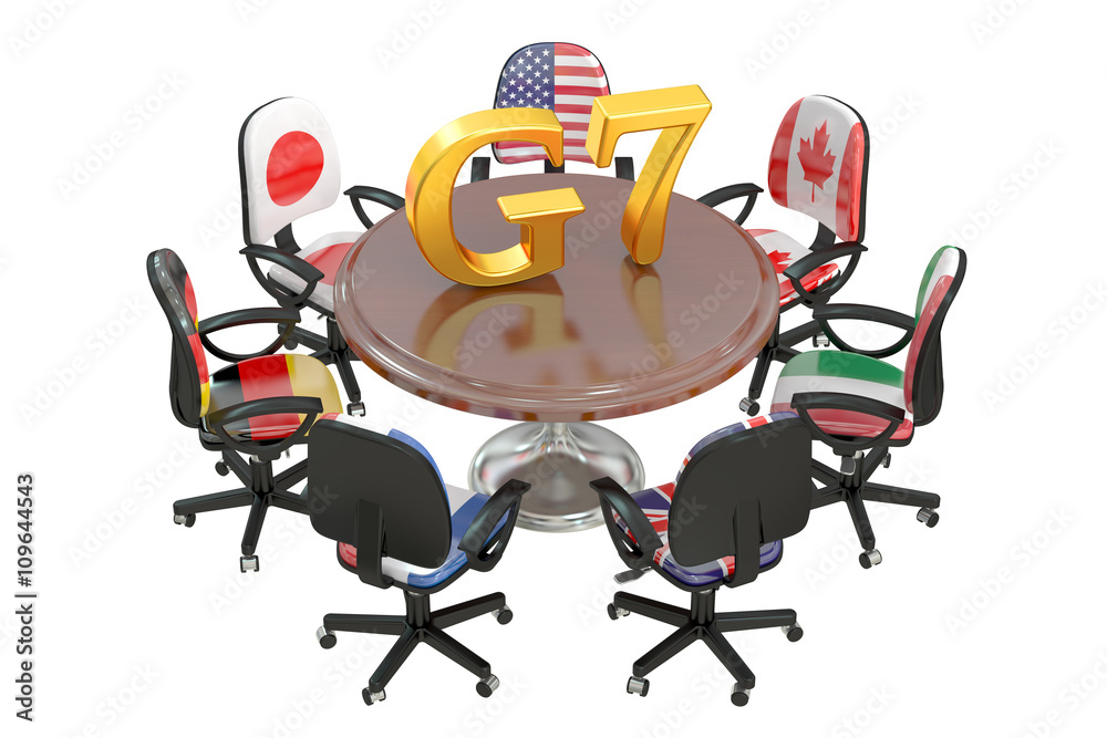 Ilustração do Stock: G7 concept, 3D rendering | Adobe Stock