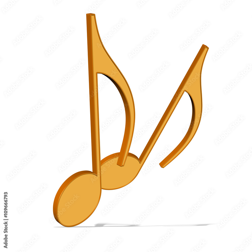 Achtelnoten, Musiknoten, Musik, Music Illustration Stock | Adobe Stock