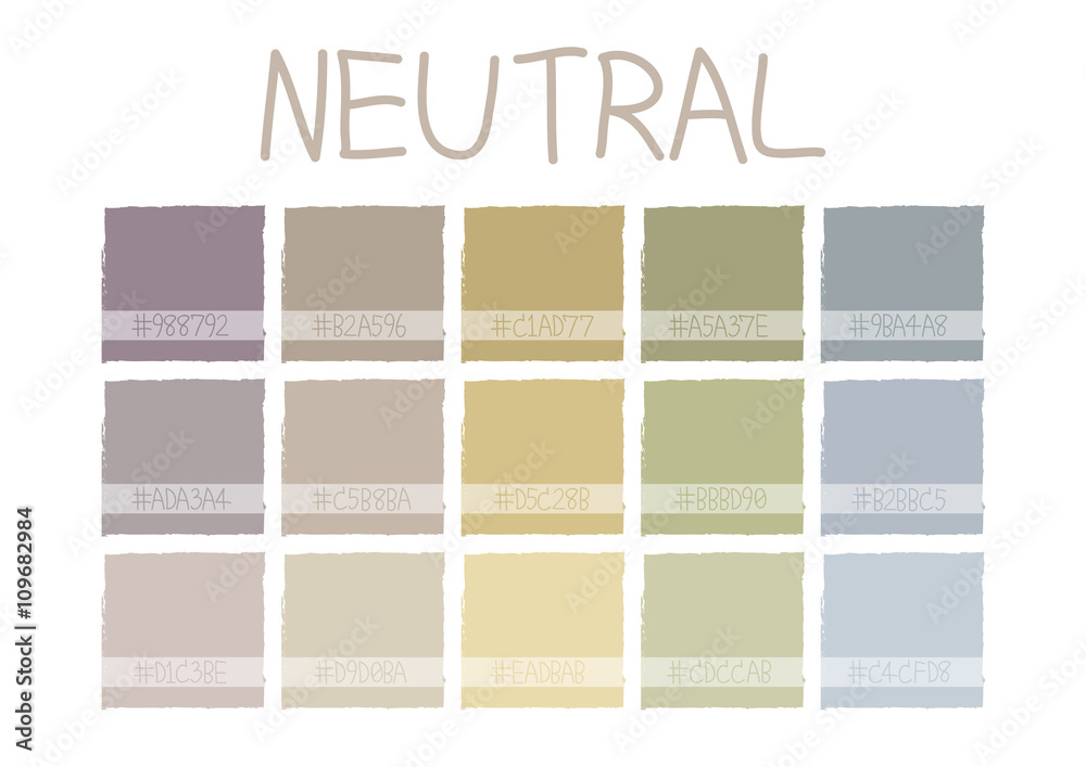 Neutral Color Tone with Code Vector Illustration Stock Vector | Adobe Stock