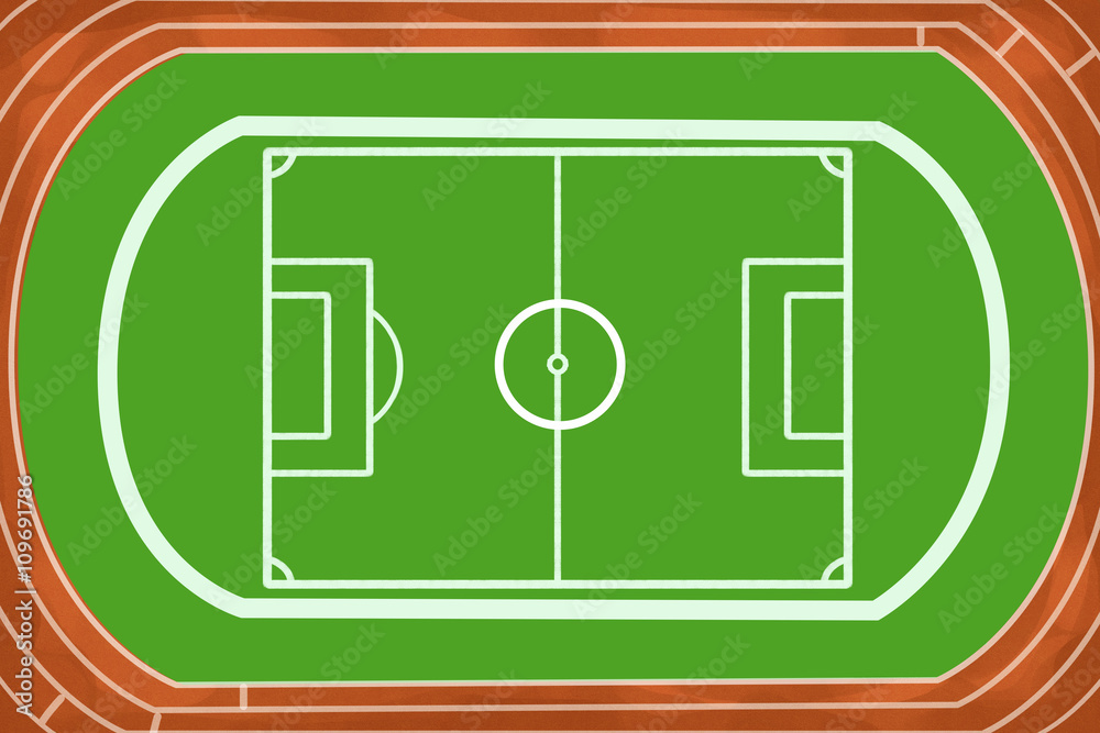 Creative Illustration and Innovative Art: Flat Football Playground ...