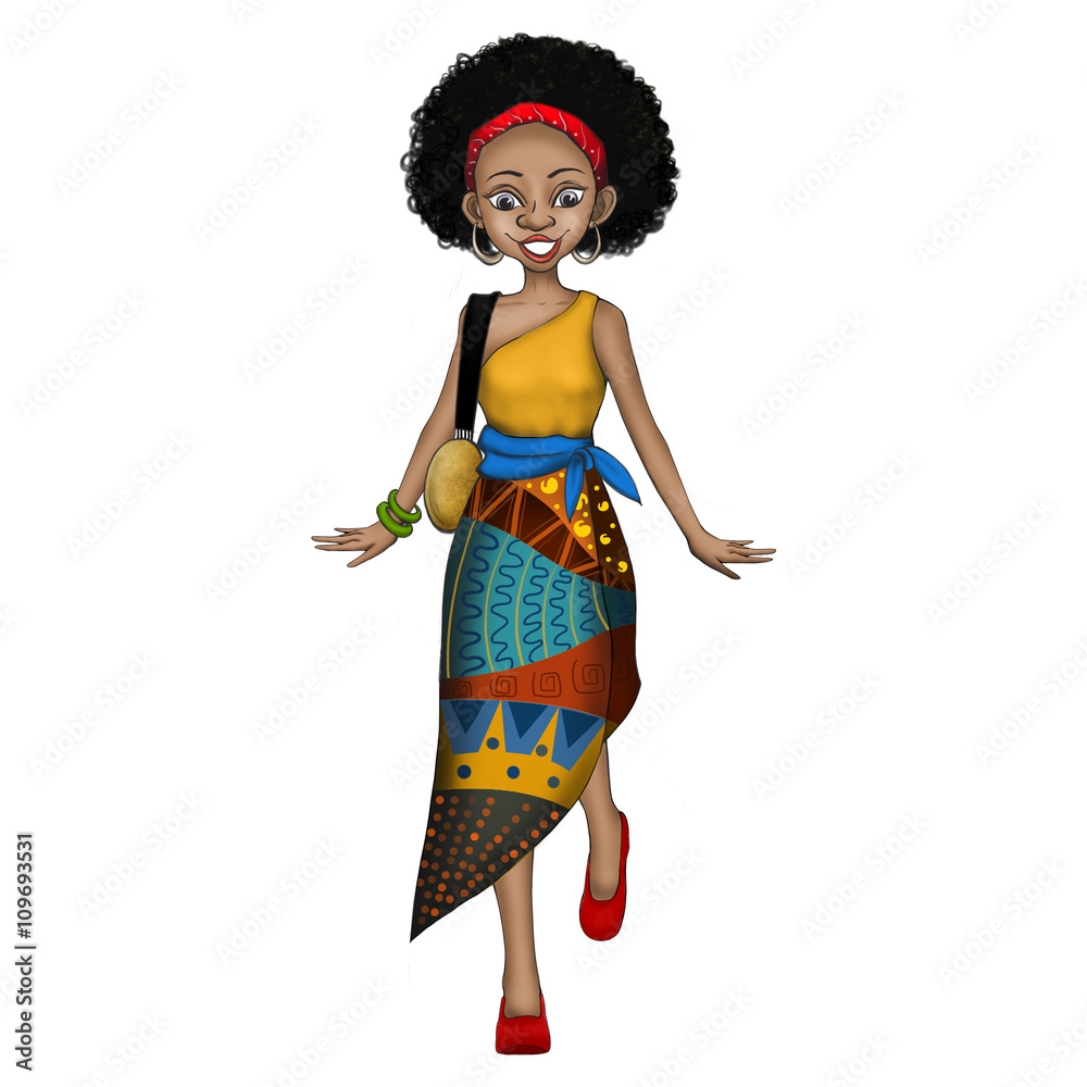 Creative Illustration and Innovative Art: A Fashion African Woman ...