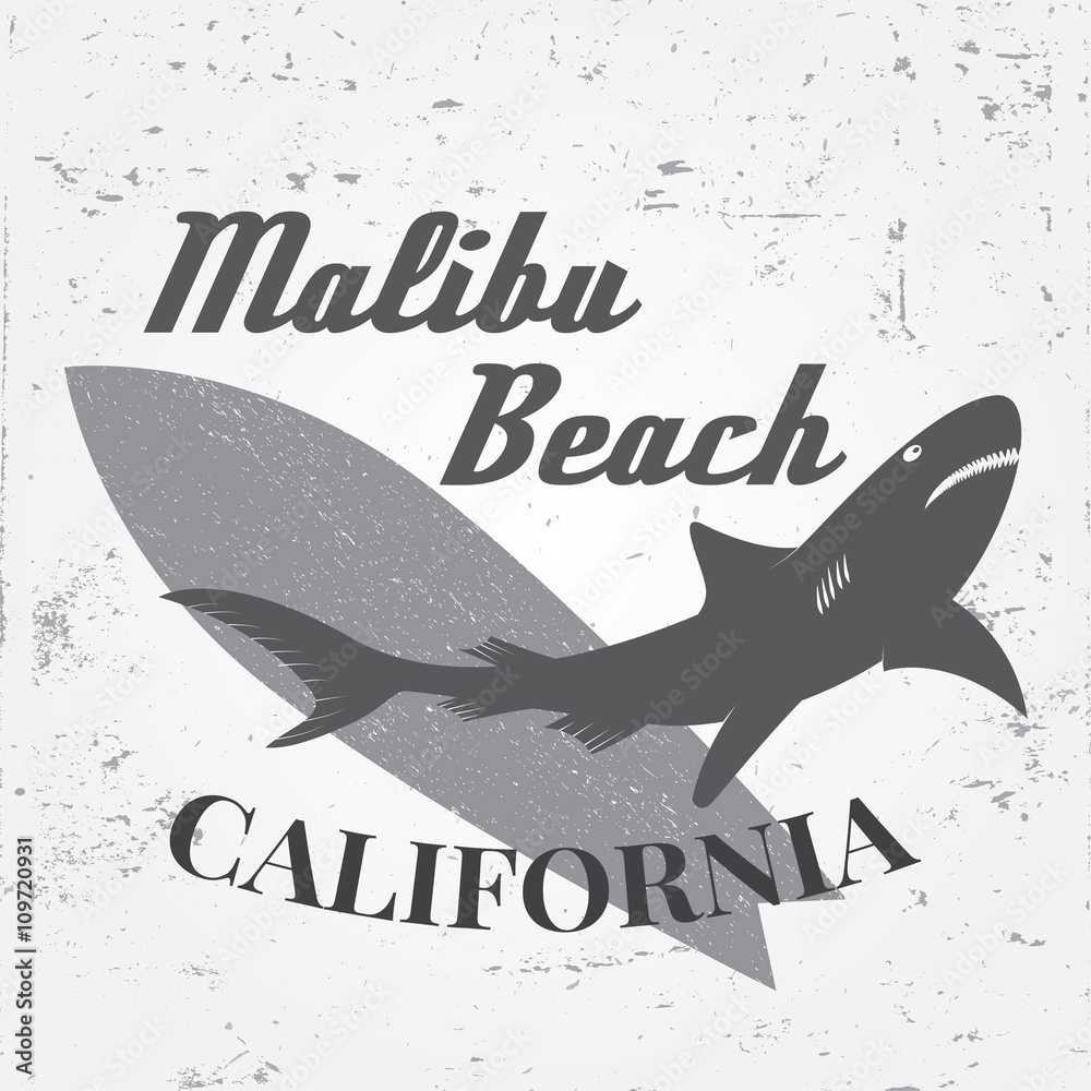 Set of Vintage Surfing Graphics and Emblem for web design or print ...