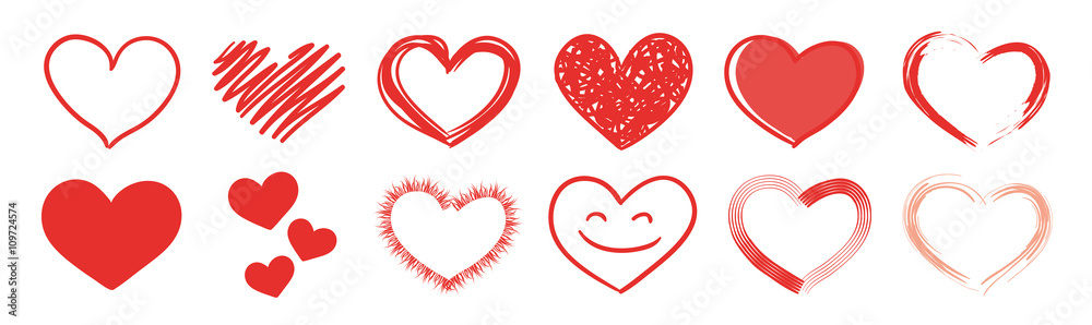 Herzen Serie Stock Vector | Adobe Stock