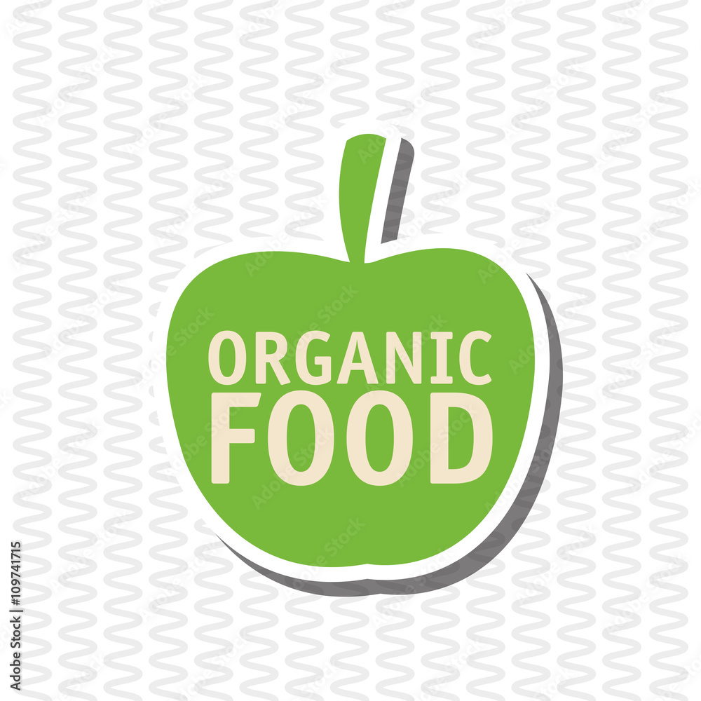 Organic food design. healthy food. menu concept, vector illustration ...