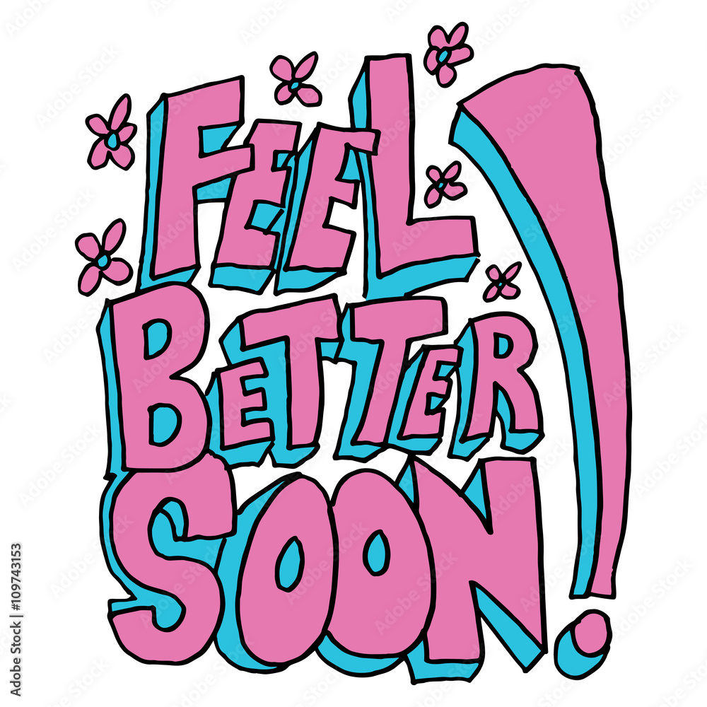 feel better soon message Stock Vector | Adobe Stock