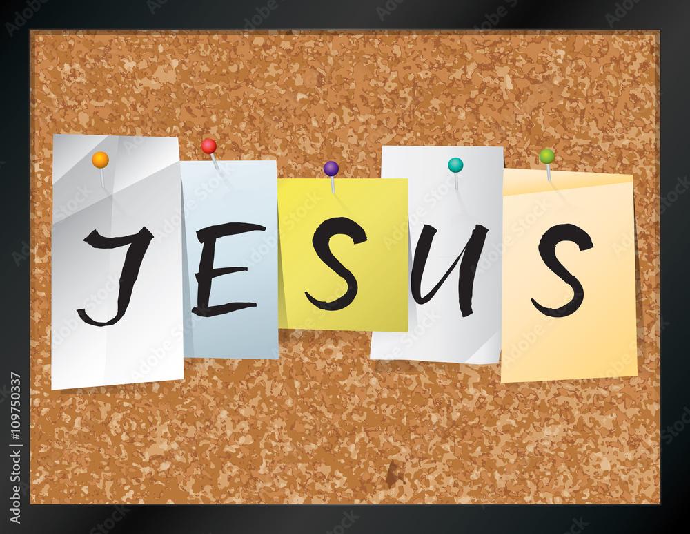 Jesus Bulletin Board Theme Illustration Stock Vector | Adobe Stock