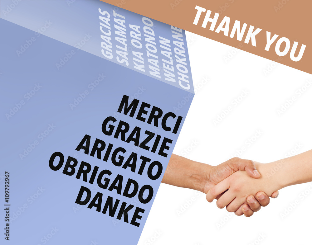 Handshake as thank you - international business concept Stock Photo ...