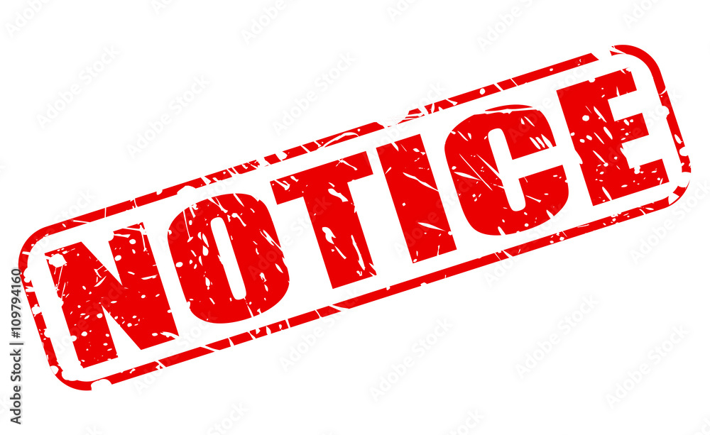 NOTICE red stamp text Stock Vector | Adobe Stock