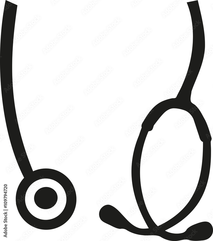 Stethoscope around the neck Stock Vector | Adobe Stock