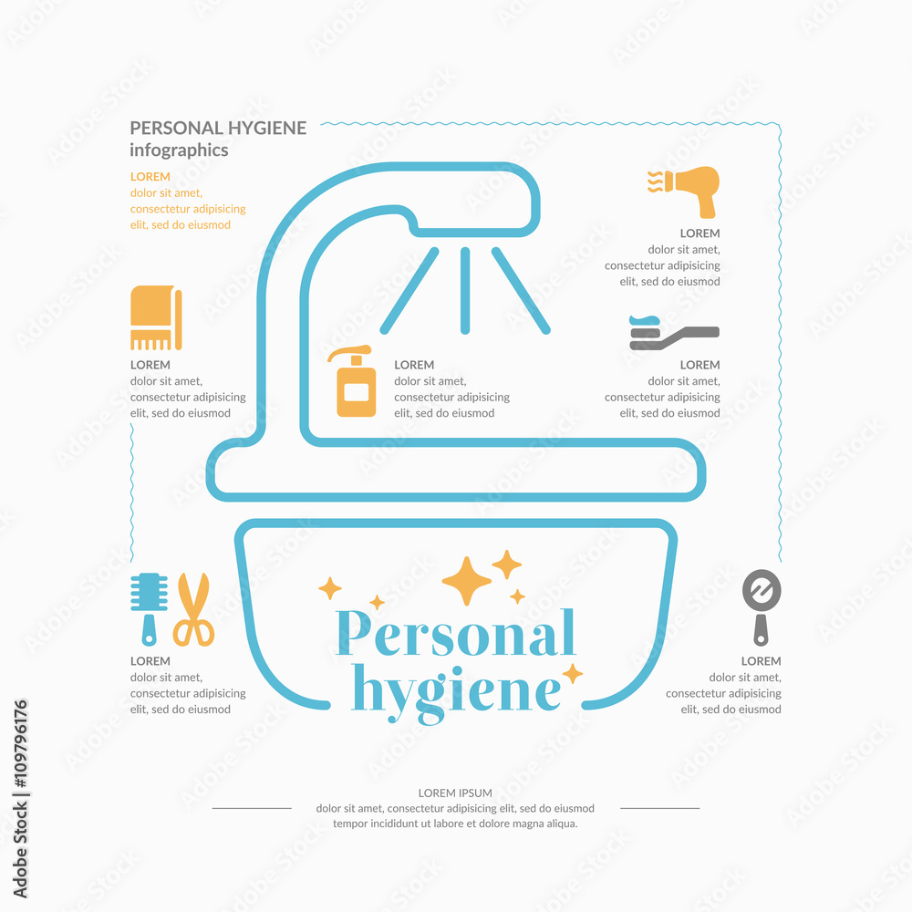 Personal hygiene infographics. Stock Vector | Adobe Stock