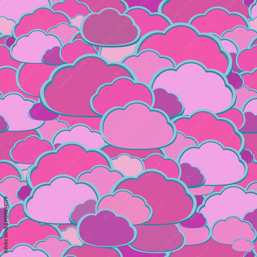 vector cloud background, seamless pattern Stock Vector | Adobe Stock