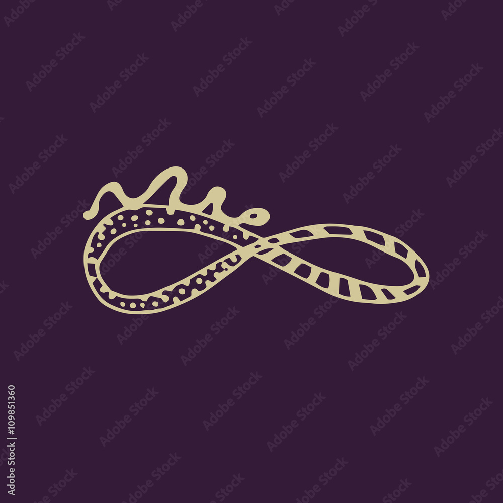 Graphic drawing of Mobius strip. Hand drawn. Suitable for pattern ...