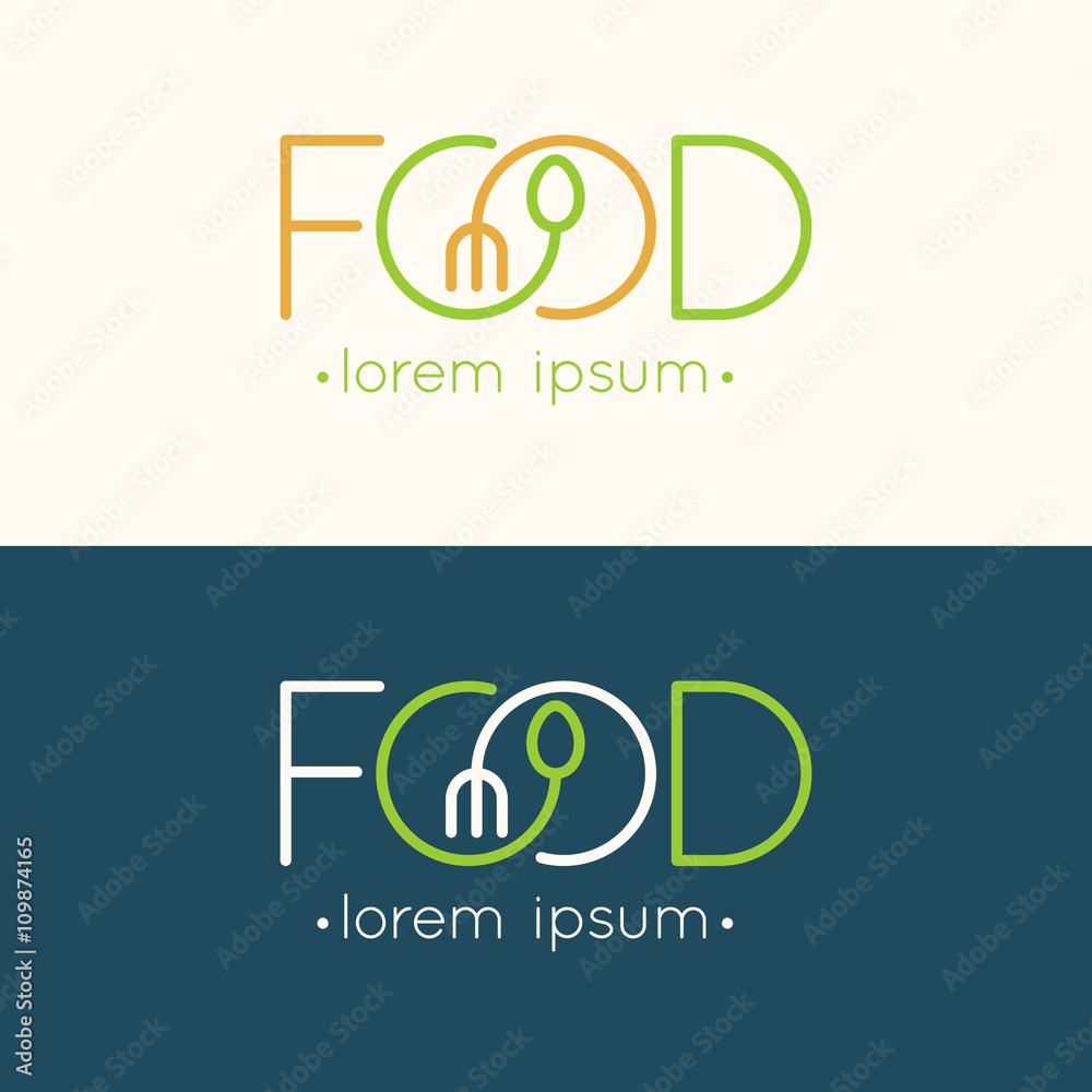 Vector Logo food Stock Vector | Adobe Stock