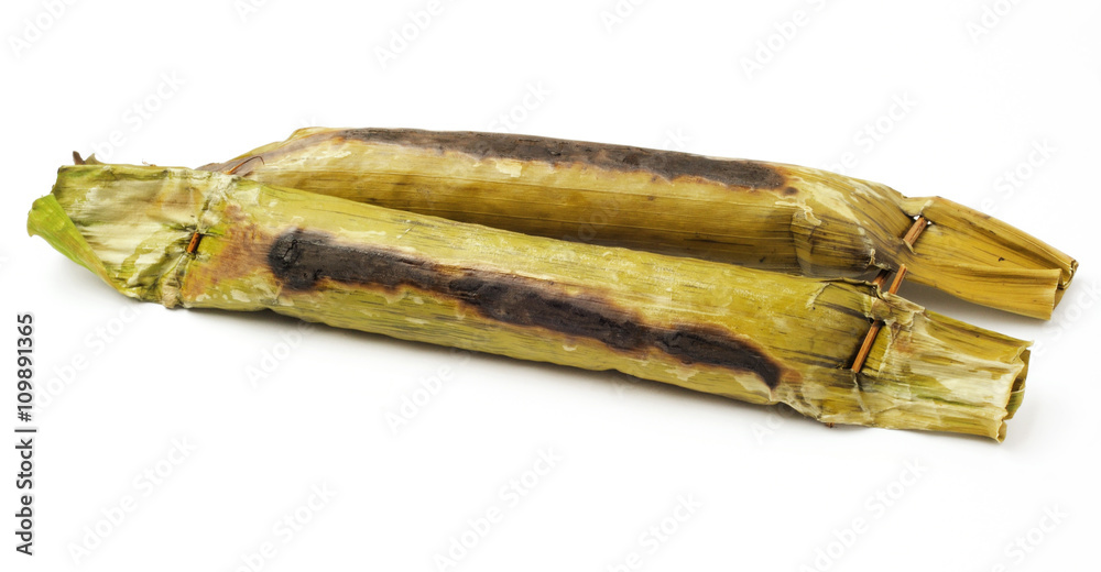 Foto de Pulut panggang or grilled glutinous rice package, Malay or ...