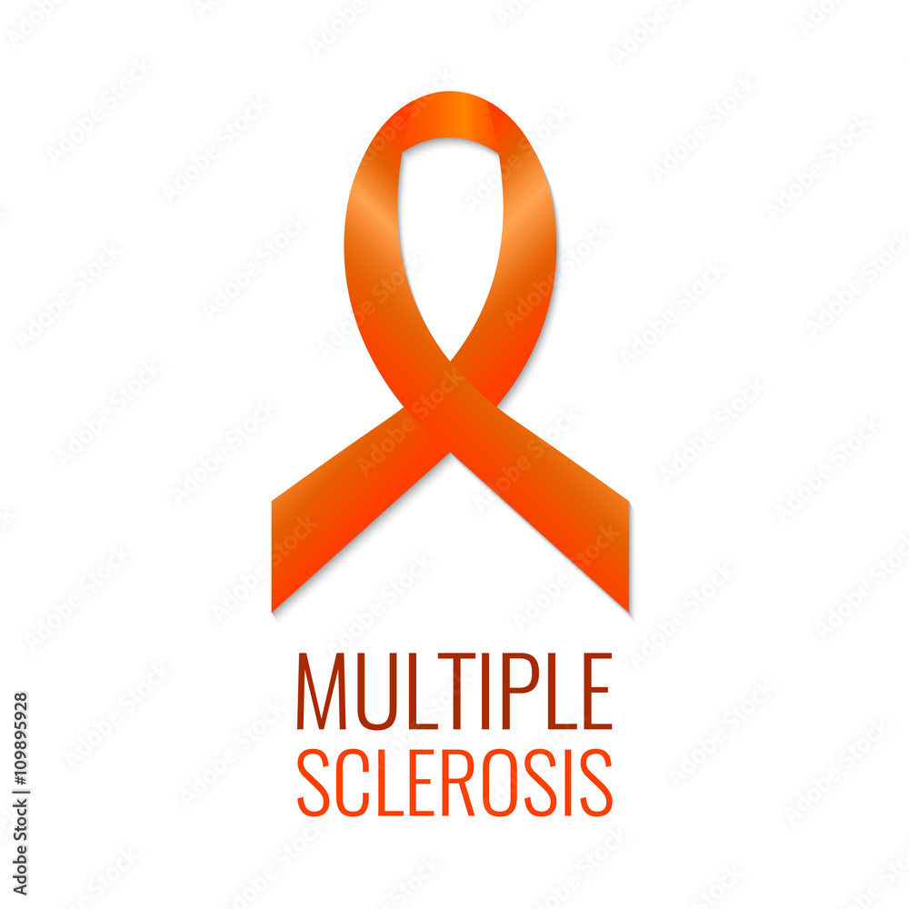 Multiple sclerosis ribbon. Multiple sclerosis awareness poster with a ... Multiple sclerosis ribbon. Multiple sclerosis awareness poster with a ...