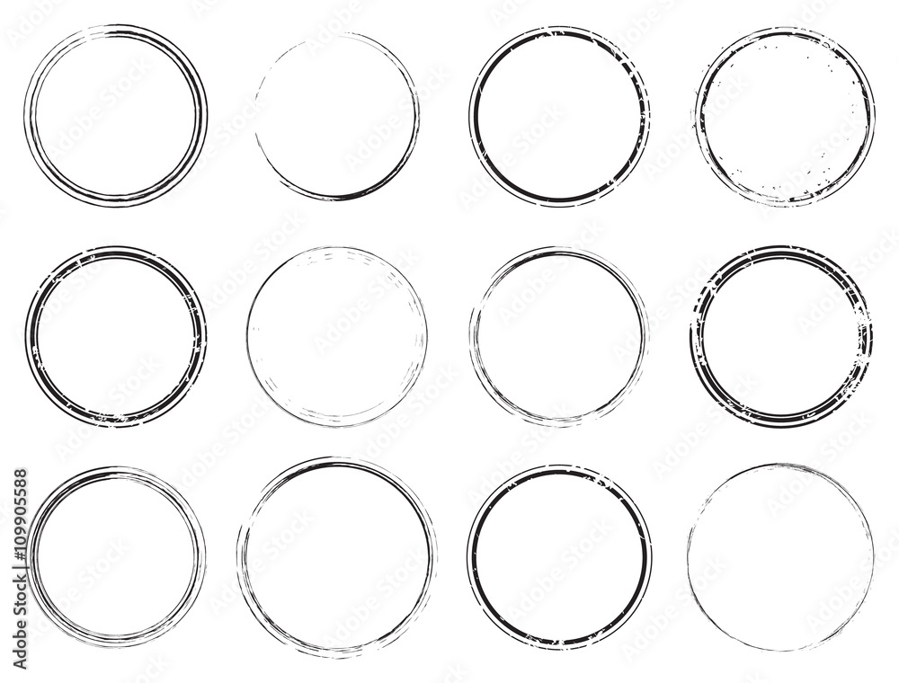 Grunge rubber empty blank postal stamps icons, set, graphic design ...